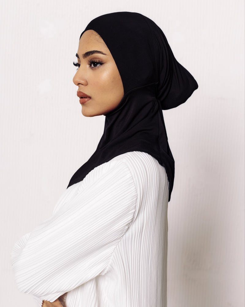Matching Hijab & Undercap Set - Obsidian